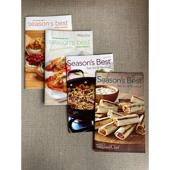 Pampered Chef | Other | Pampered Chef Recipe Book Set Of Four Seasons ...